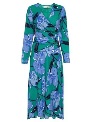 Diane Von Furstenberg Feronia Floral Crepe Midi Dress - Multicoloured