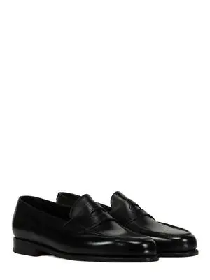 John Lobb Lopez Leather Loafers - Black
