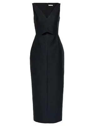 EMILIA WICKSTEAD Illyse Floral Midi Dress - Black