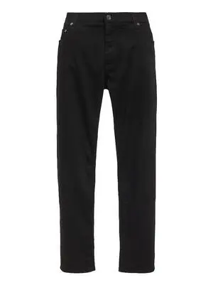Dolce & Gabbana Slim Fit Cotton Jeans - Black