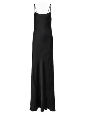 Victoria Beckham Victoria Beckham Black Satin Slip Maxi Dress Black