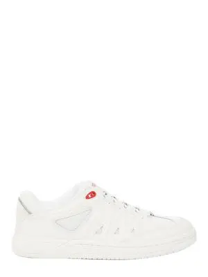 Kenzo Leather Lace-up Sneakers - White