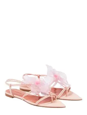 NENSI DOJAKA Appliqué Leather Thong Sandals - Pink