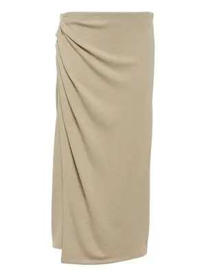 Vince Jersey Wrap Skirt - Brown