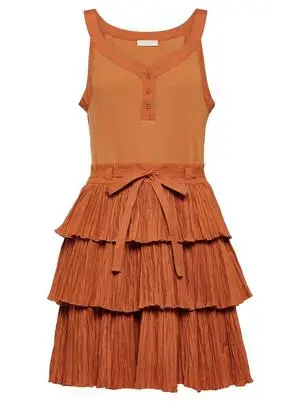 Ulla Johnson Tiered Mini Dress - Brown