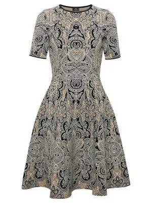 Etro Paisley Printed Mini Dress - Black
