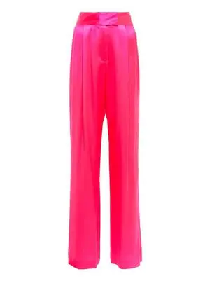 THE SEI High-rise Wide-leg Silk Trousers - Pink