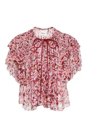 MARANT ETOILE Fapani Printed Georgette Top - Multicoloured
