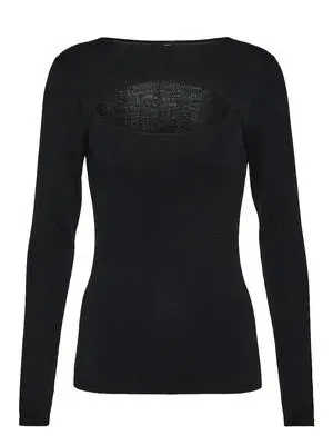 Jardin Des Orangers Cutout Virgin Wool Sweater - Black