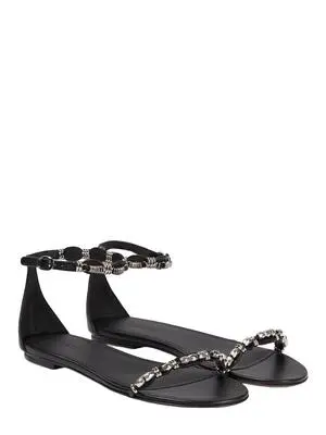 Isabel Marant Étoile Embellished Leather Sandals - Black