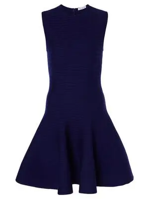 Alaïa Wool-blend Ribbed Knit Mini Dress - Blue