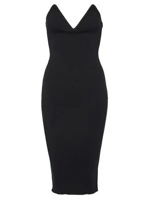 Coperni Bustier Knit Midi Dress - Black