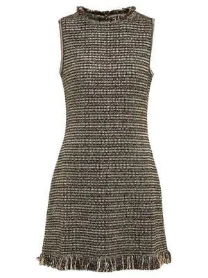 Oscar De La Renta Tweed Mini Dress - Multicoloured