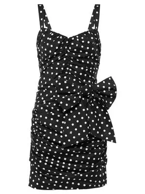 DOLCE & GABBANA Dolce&Gabbana Polka-Dot Cotton-Blend Mini Dress