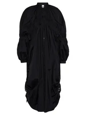 Noir Kei Ninomiya Draped Cotton Midi Dress - Black