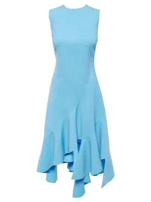 OSCAR DE LA RENTA Oscar De La Renta Asymmetrical Wool-Blend Midi Dress