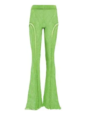 ROBERTA EINER High-rise Flared Cotton Pants - Green