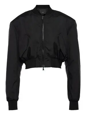 Wardrobe.NYC Cropped Bomber Jacket - Black