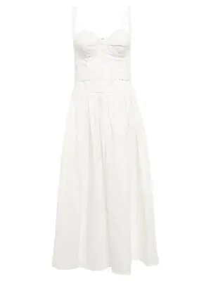 Proenza Schouler Cotton-blend Midi Dress - White