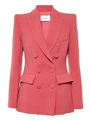 Alex Perry Crepe Double-breasted Blazer - Pink