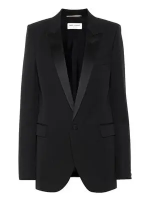 Saint Laurent Virgin Wool Blazer - Black
