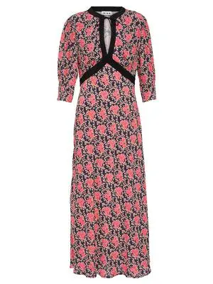 Rixo Petra Floral Midi Dress - Multicoloured