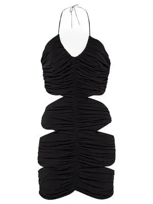 MONOT Halterneck Cutout Minidress - Black