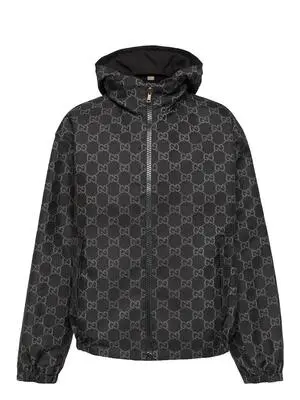 Gucci Gg Monogram Reversible Ripstop Jacket - Grey
