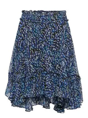 MARANT ETOILE Viera Asymmetric Printed Mini Skirt - Multicoloured