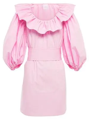 PATOU Puff Sleeve Mini Dress - Pink