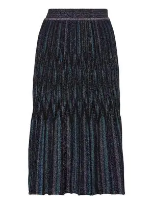 Missoni Pleated Lame Midi Skirt - Multicoloured
