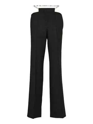 AYA MUSE Embellished Trousers - Black