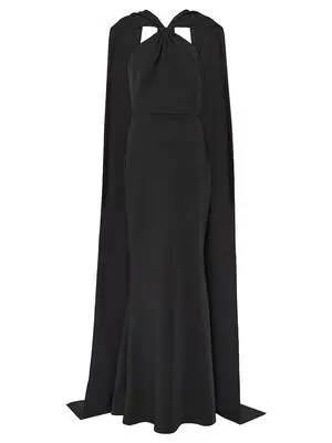 Safiyaa Lilien Caped Gown - Black