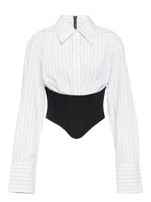 DION LEE Corset Striped Shirt - Multicoloured