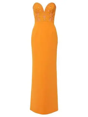 Rebecca Vallance Sirene Strapless Corset Gown - Orange