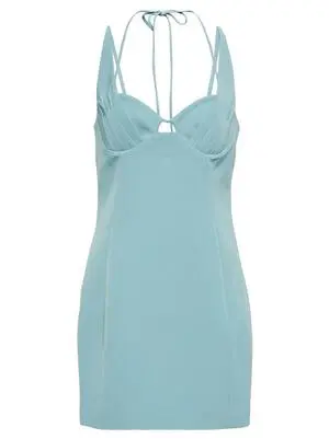 Simkhai Cutout Halterneck Mini Dress - Blue