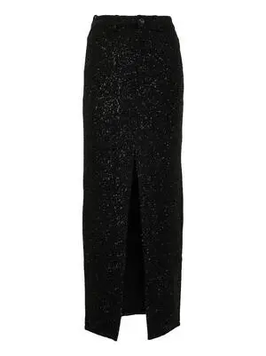 SELF-PORTRAIT Self-Portrait Boucle Maxi Skirt
