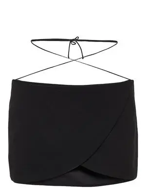 MONOT Wrap Miniskirt - Black