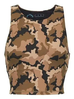 The Upside Jacinta Cropped Tank Top Camouflage - Multicoloured