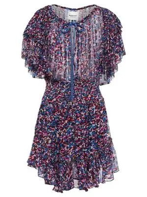 MARANT ETOILE Florise Printed Georgette Minidress - Multicoloured