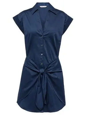 Veronica Beard Aimee Cotton-blend Shirt Dress - Blue