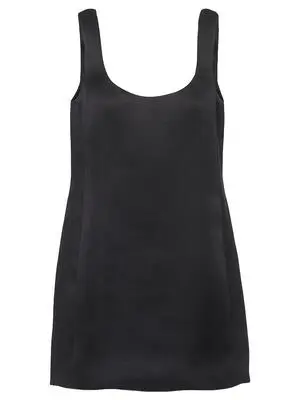Khaite Pranta Silk Satin Mini Dress - Black