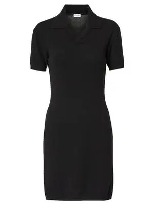 Burberry Cotton-blend Polo Dress - Black