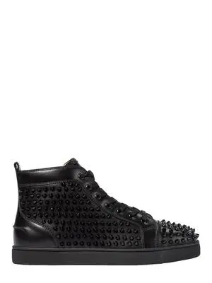 CHRISTIAN LOUBOUTIN Louis Spikes High Top Sneakers - Black
