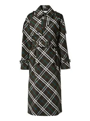 Burberry Checked Trench Coat - Multicoloured