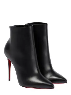 CHRISTIAN LOUBOUTIN So Kate 100 Leather Ankle Boots - Black