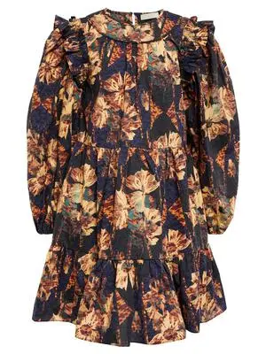 Ulla Johnson Rhea Floral Cotton Poplin Mini Dress - Multicoloured