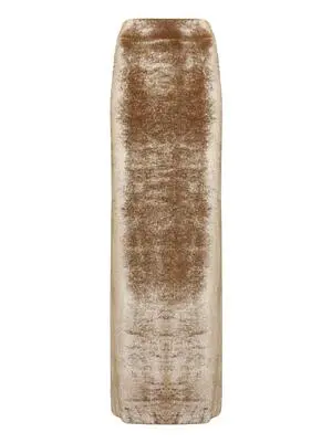 Brunello Cucinelli High-rise Velvet Maxi Skirt - Multicoloured