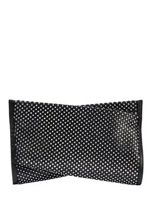 CHRISTIAN LOUBOUTIN Loubitwist Small Embellished Leather Clutch - Black