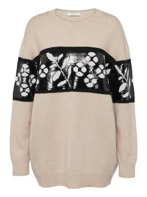 MAX MARA Max Mara Jacquard Wool And Cashmere Sweater
